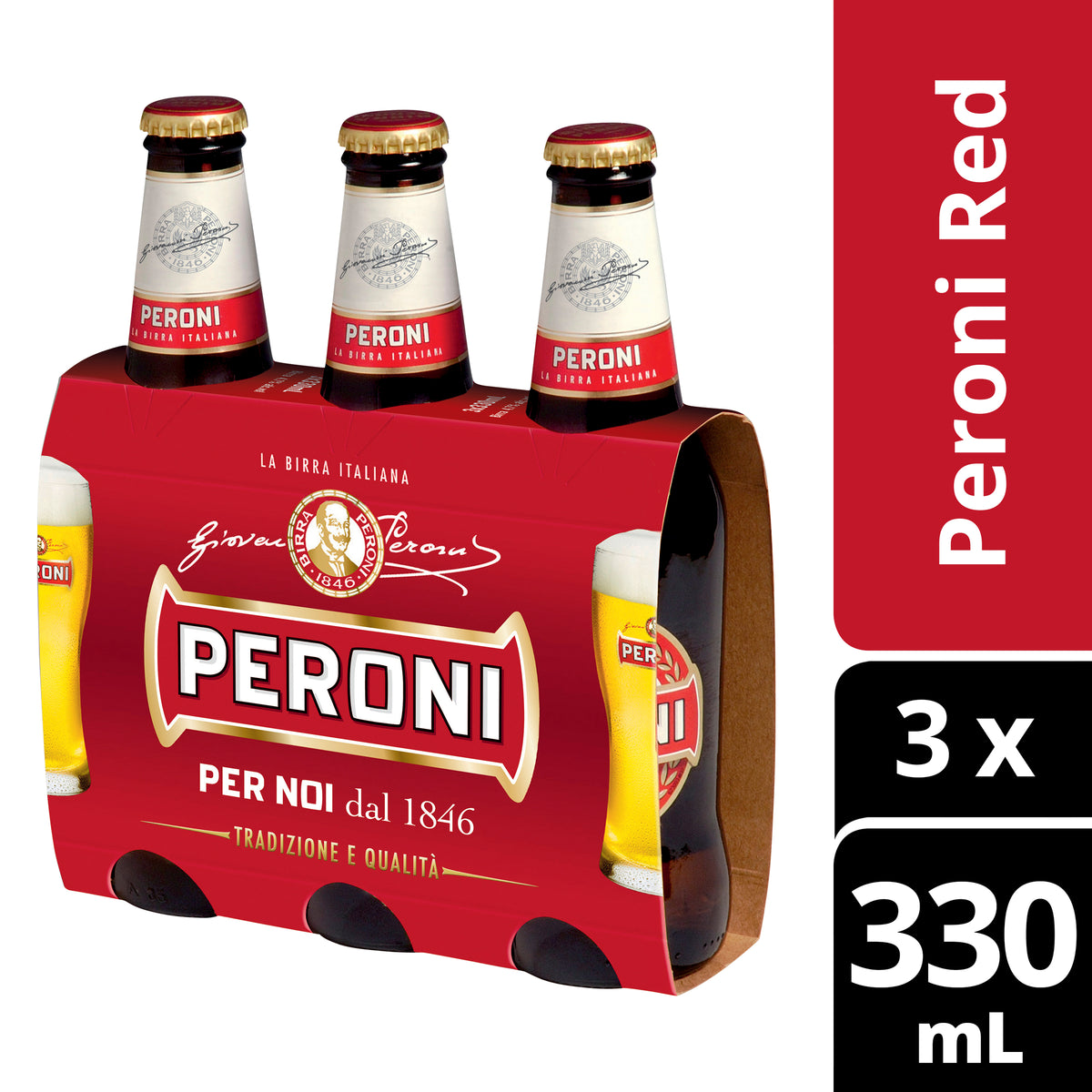Peroni Red La Birra Italiana 4.7% 3 x 330mL – Liquor Lab