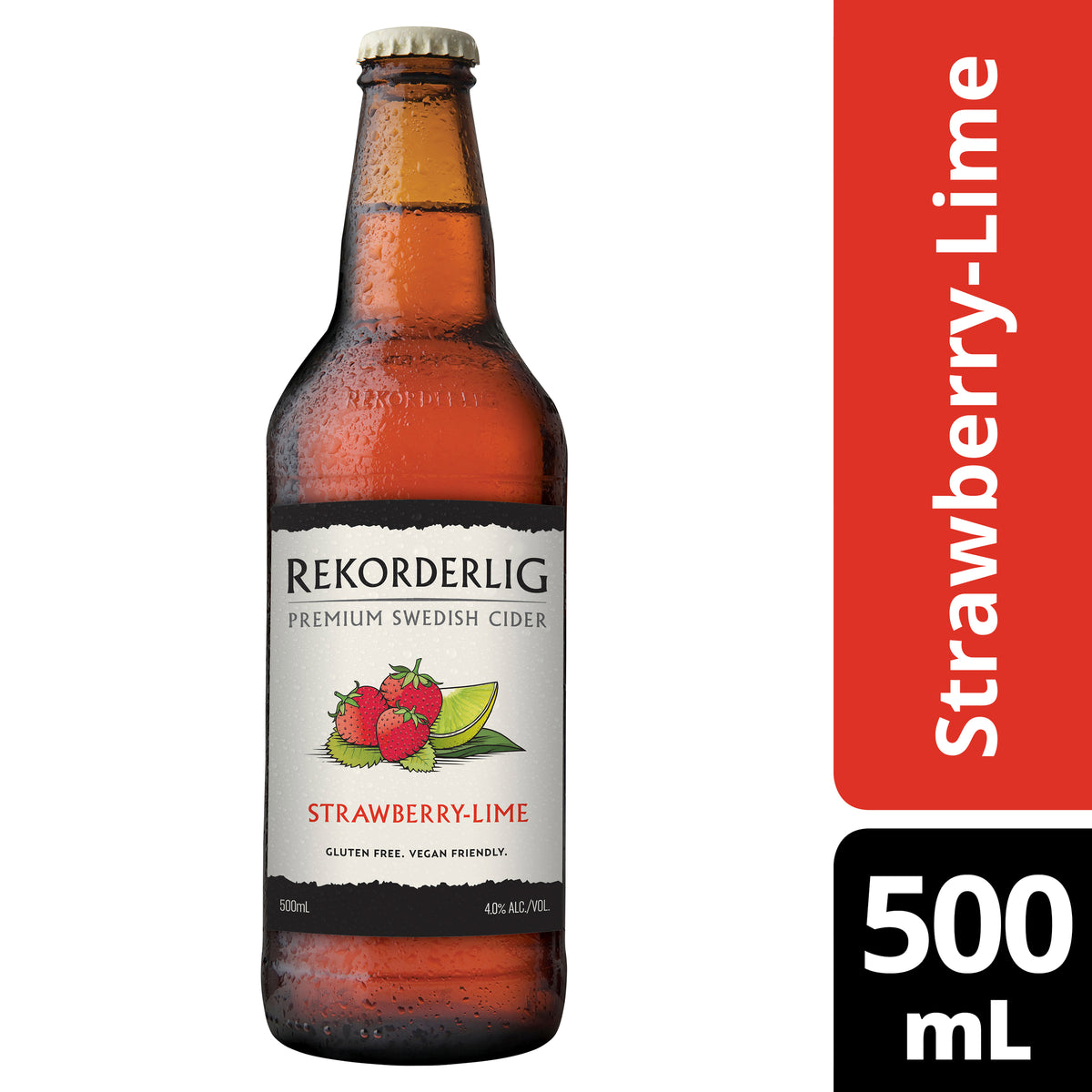 Rekorderlig Premium Strawberry & Lime Cider 500mL – Liquor Lab