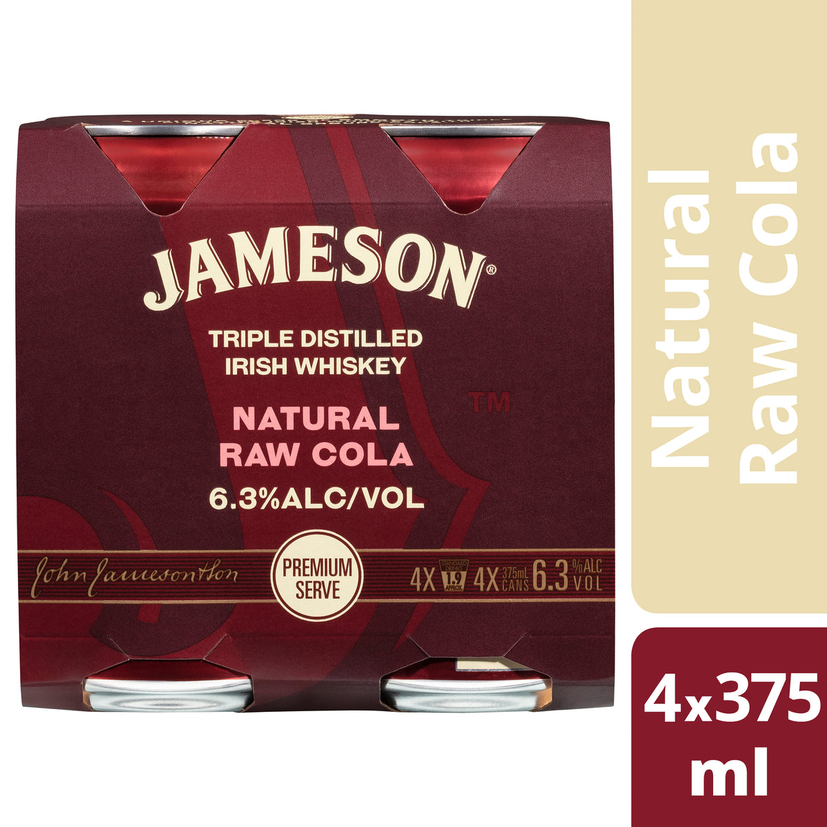 Jameson Irish Whiskey & Natural Raw Cola Cans 375mL 6.3% – Liquor Lab